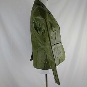 metrostyle | Jackets & Coats | Metrostyle Womens Leather Jacket Green ...